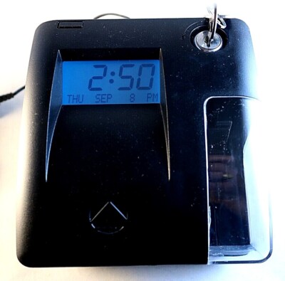 PYRAMID 3600SS EMPLOYEE TIME CLOCK w/ DIGITAL LCD YEAR DATE DAY TIME ...