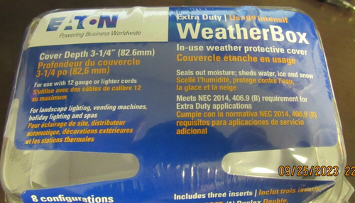 Eaton Outlet Boxes/Covers Weatherproof 3-1/4" Outlet Cover WIU-1HX ...