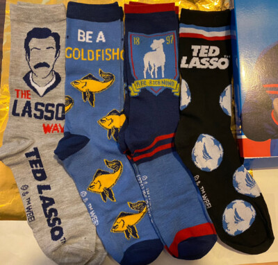 4 pairs of Ted Lasso Soccer Crew socks For Shoe Size: 6-12 | eBay