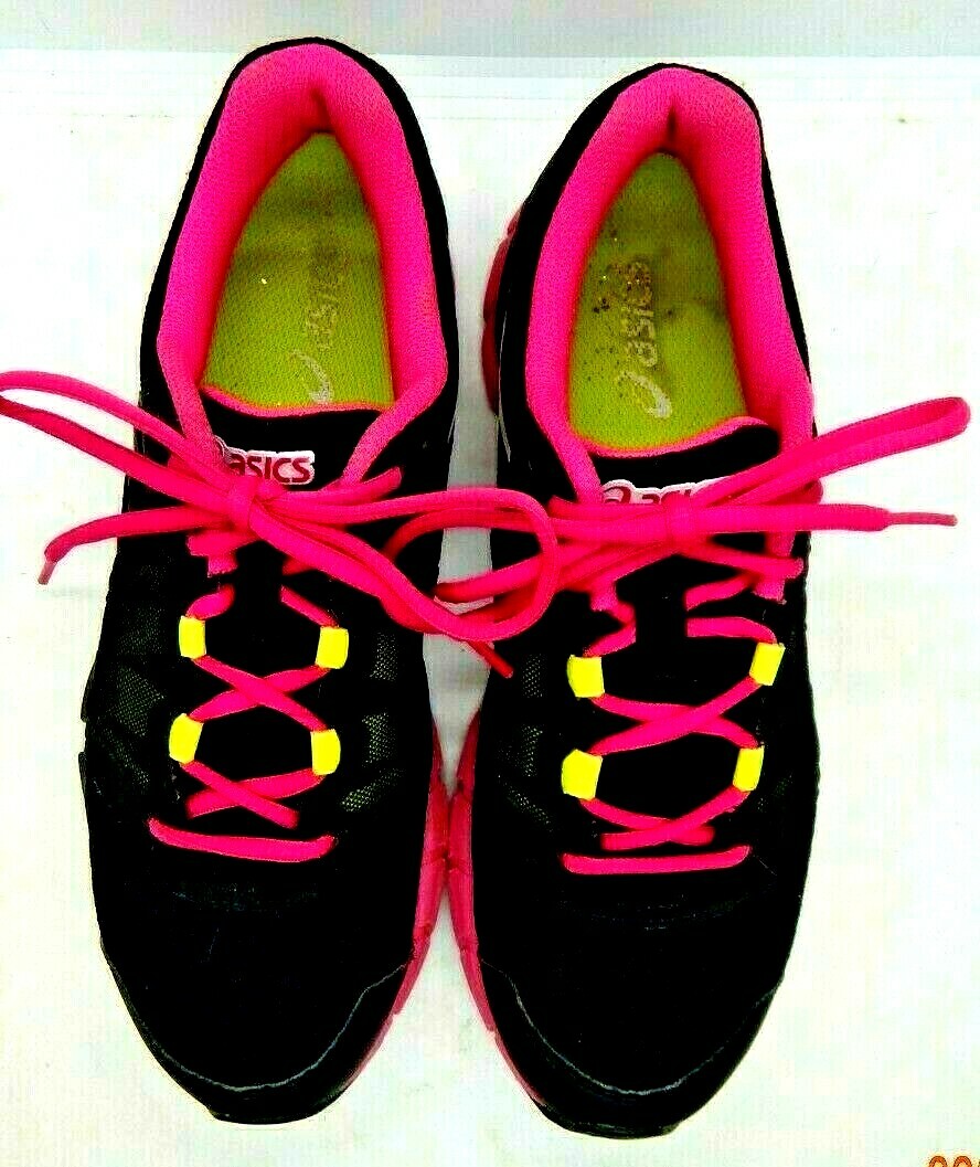 Asics Womens Running Sneakers Black/Pink/White Shoes … - Gem
