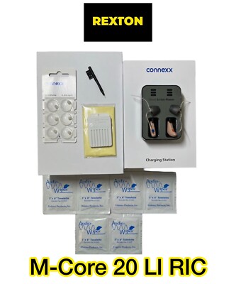 Rexton M-Core Li 20 Ric Hearing Aids Pair. With Free Programming & 2Yr ...
