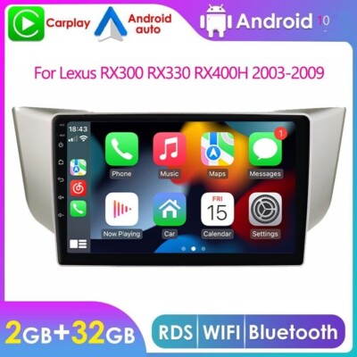 Android 11 2+32GB Wireless CarPlay Car Radio Stereo GPS for Lexus RX330 ...