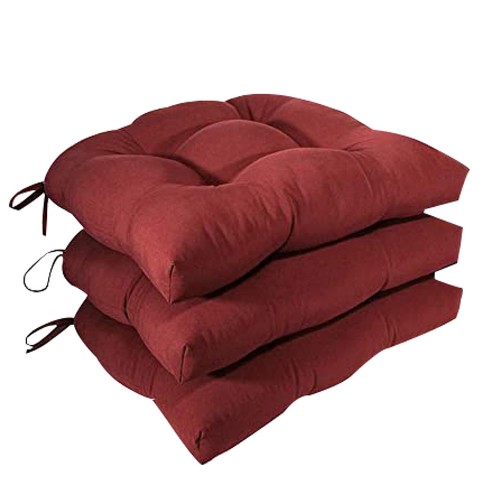 Arlee Micro Fiber Polyester Chair Pads, 4 Count (Pack of 1), Red ...