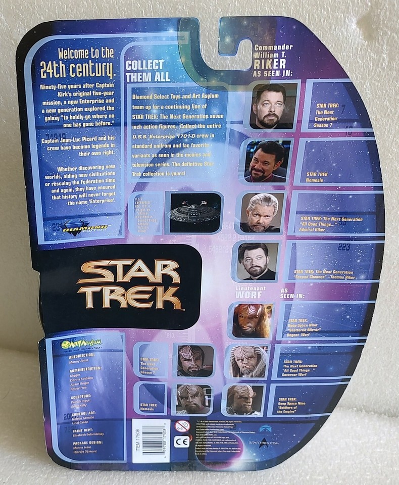2005 DIAMOND SELECT ART ASYLUM STAR TREK TNG NEXT GENERATION LIEUTENANT ...