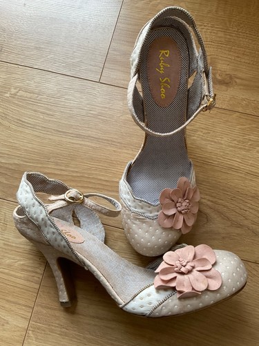RUBY SHOO GORGEOUS BEIGE/IVORY SUMMER HEELS, NEW, UK 8 EUR 41 | eBay