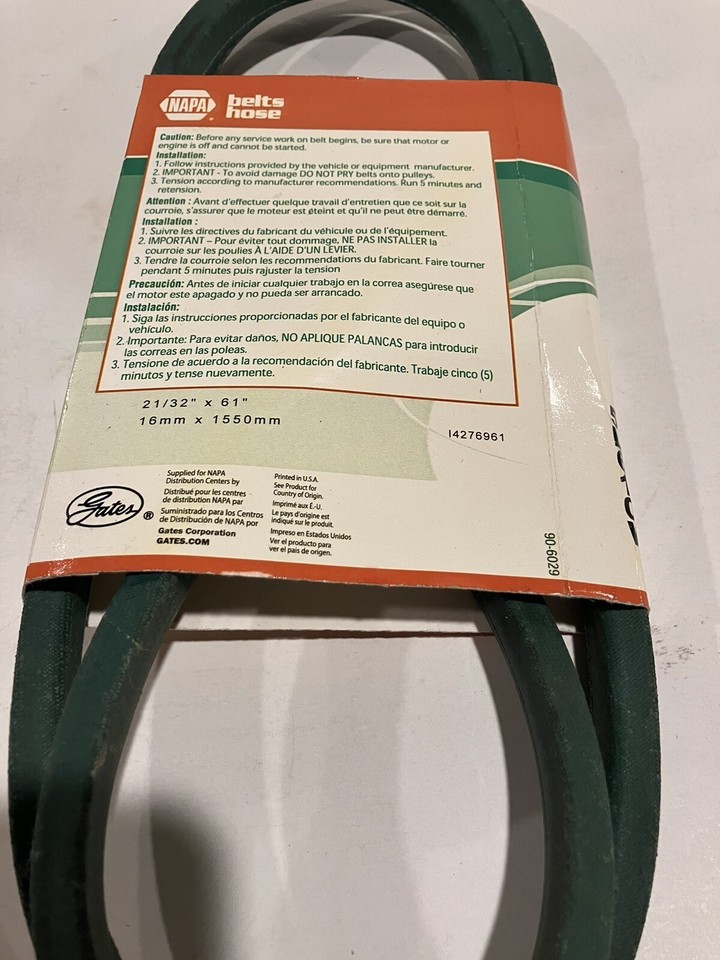 Napa 5L610W Heavy Duty FHP Belt 21/32” x 61” NOS | eBay