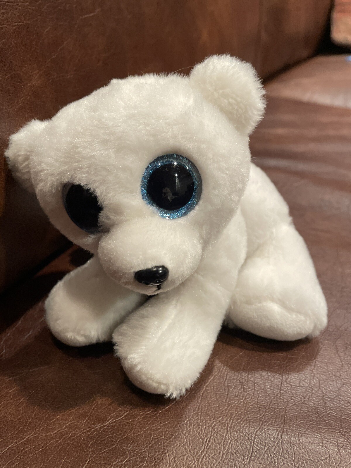 Ty White Beanie Boo Plush Ari The Polar Bear 6" Preowned Very Good ...