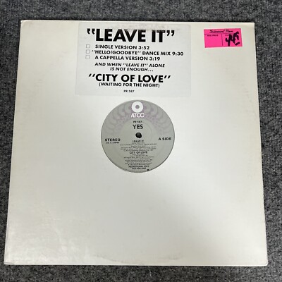 YES "Leave It" PROMO 12" Single 1983 Atco Records PR 587 Vinyl NM/EX | eBay