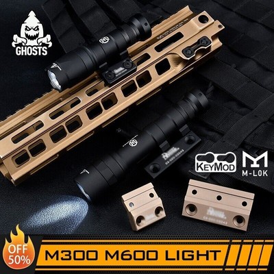 M600 M300 Tactical White Light Hunting Flashlight MLOK KEYMOD SMR ...