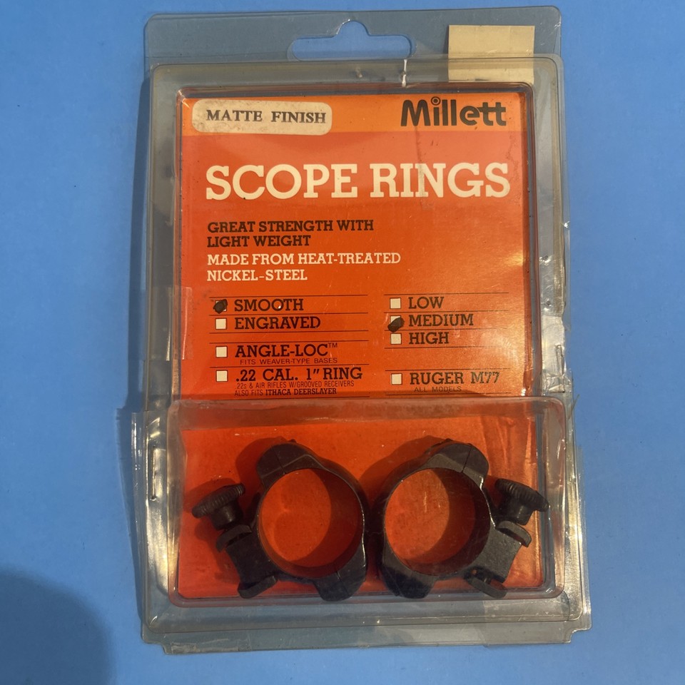 Millett 1" Turn-In Standard Rings MATTE Finish - Medium height | eBay