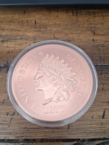 5 oz Copper Round 1877 Indian Head Penny - Air tight capsule | eBay