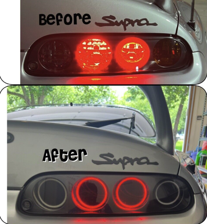 JDM Toyota Supra JZA80 MK4 S2 COB Ring Full LED Tail Light OEM ...
