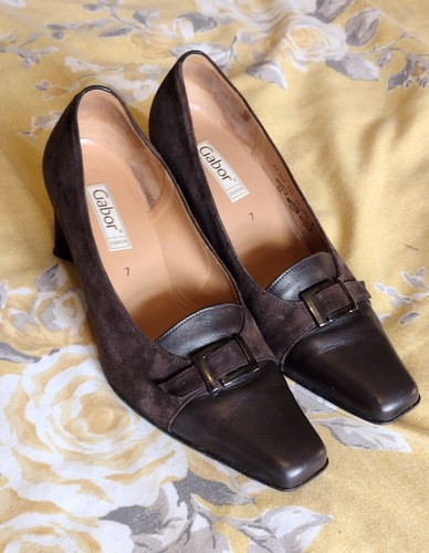 Gabor Heels Size 7 Brown Suede Leather | eBay UK