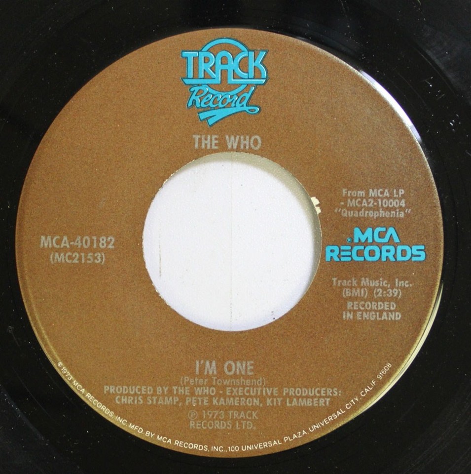 Rock 45 The Who - The Real Me / I'M One On Mca Records | eBay