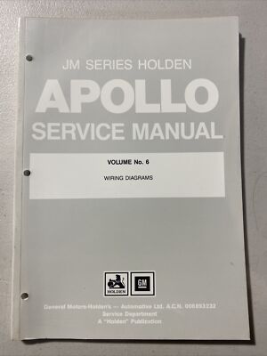 Holden Apollo JM Series Service Manual Vol. 6 Wiring Diagrams | eBay ...