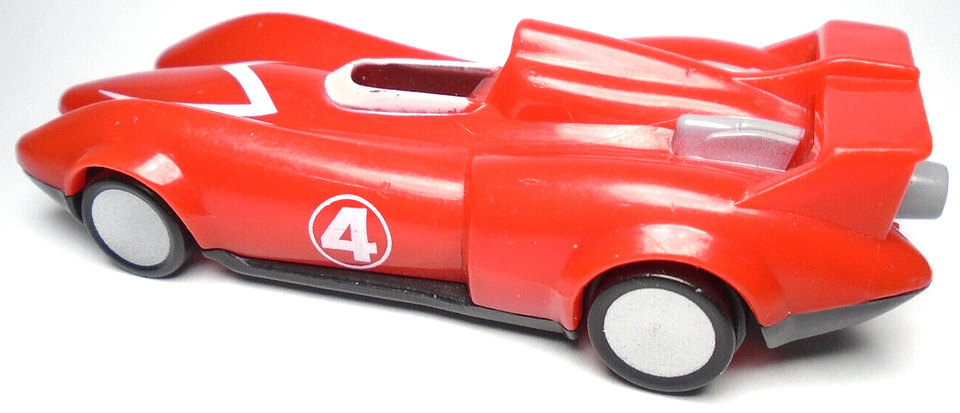 WBEI SPEED RACER MACH 4 RED 4" MCDONALD'S PLASTIC TOY RACE CAR WITH ...