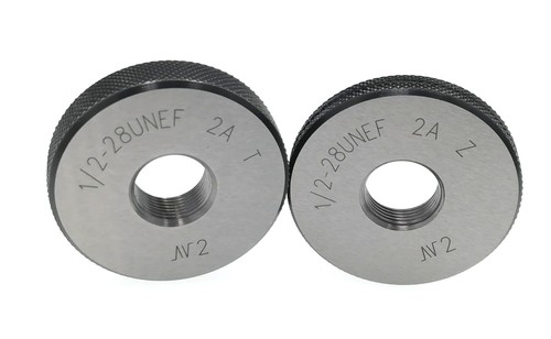 Thread Ring Gages 5/8-24 1/2-28 UNEF 2A Plug gage 5/8-24 1/2-28 2B Go ...