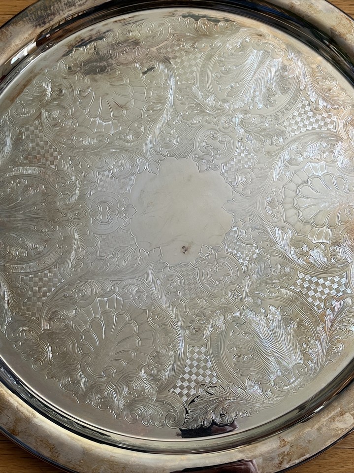 Vintage Oneida De Maurier Silver Plate Punch Bowl Set With 11 Cups ...