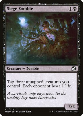 Siege Zombie = MID = Normal = #121 = MTG | eBay