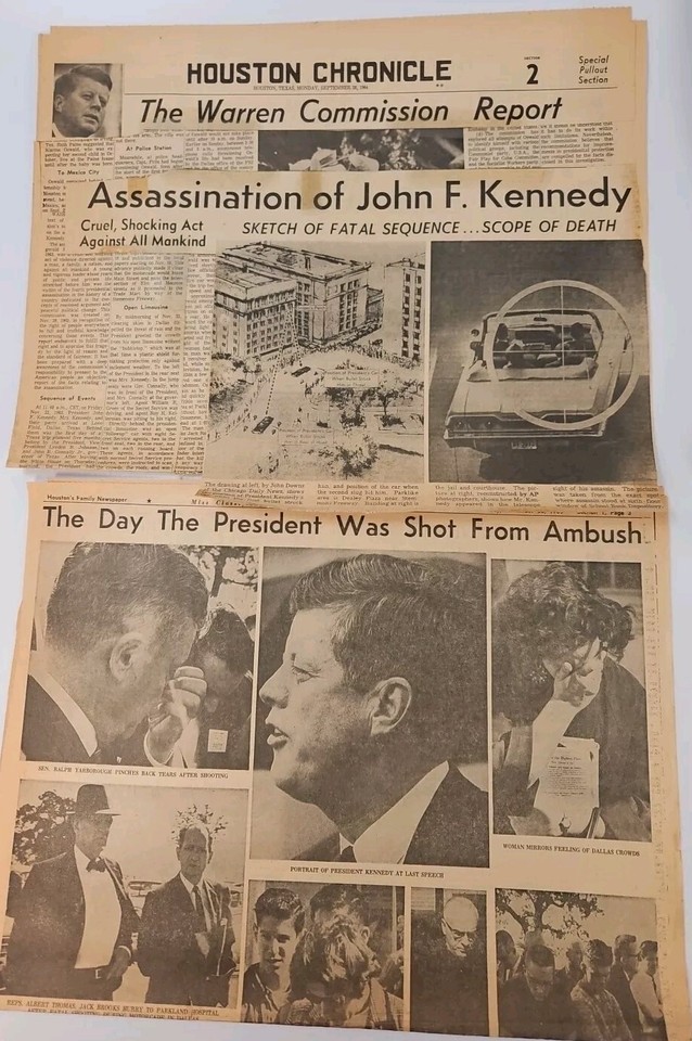 JFK Kennedy ASSASSINATION Newspaper Coverage - TEXAS NEWS PAPERS | eBay