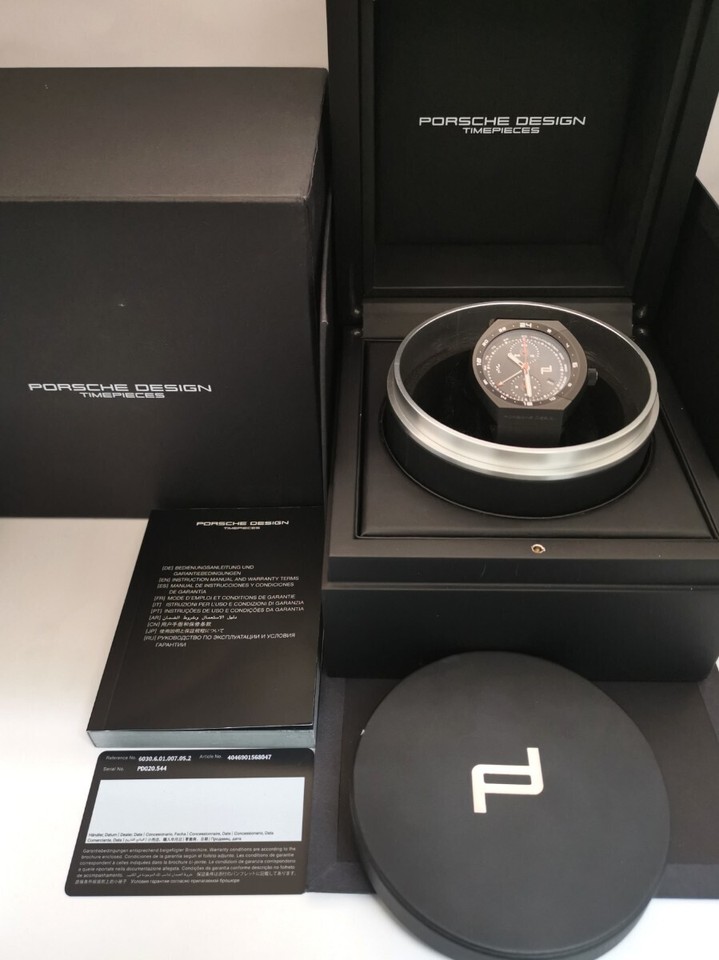 Porsche Design Monobloc Actuator GMT Chronograph Black 45mm 6030.6.01 ...