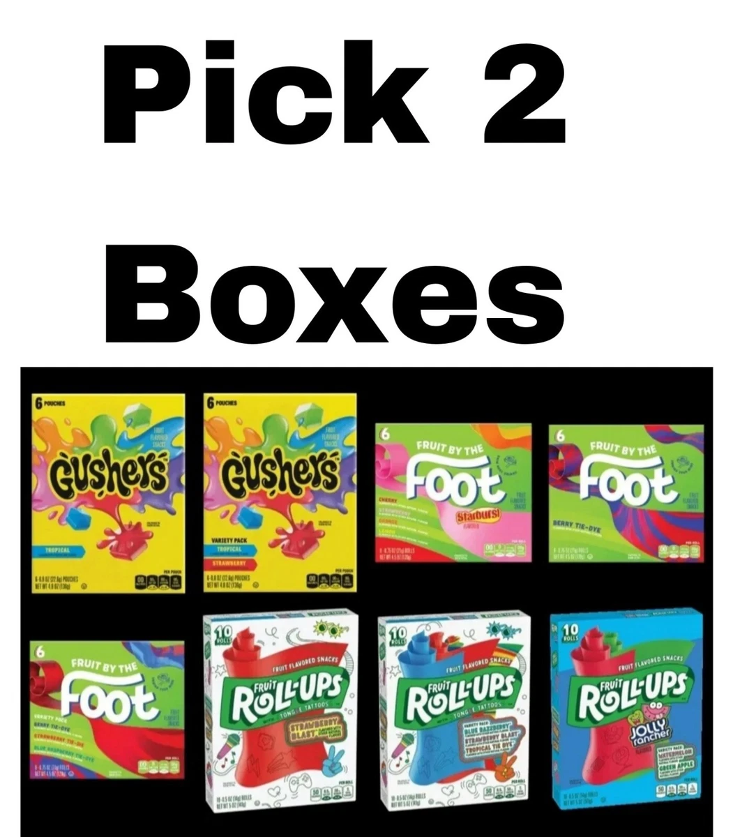 Foot And Gushers Fruit Snack Roll Ups