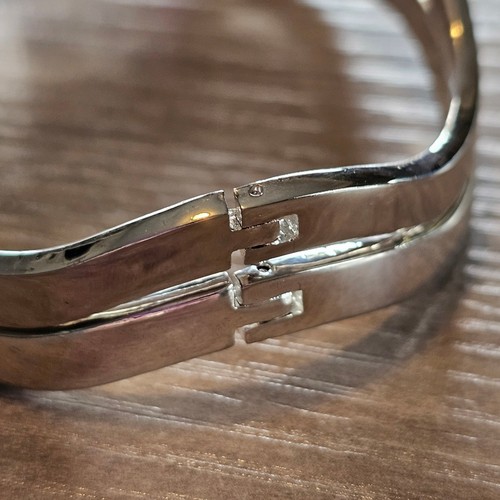 925 Sterling Silver Wavy Stacking Bangle Bracelets Pair | eBay