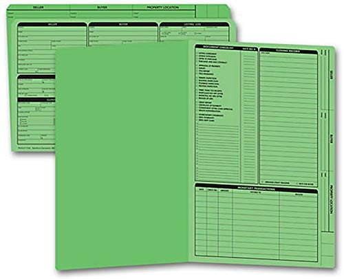 EGP Legal Size Real Estate Listing Folder Right Panel 50 Folders Green ...