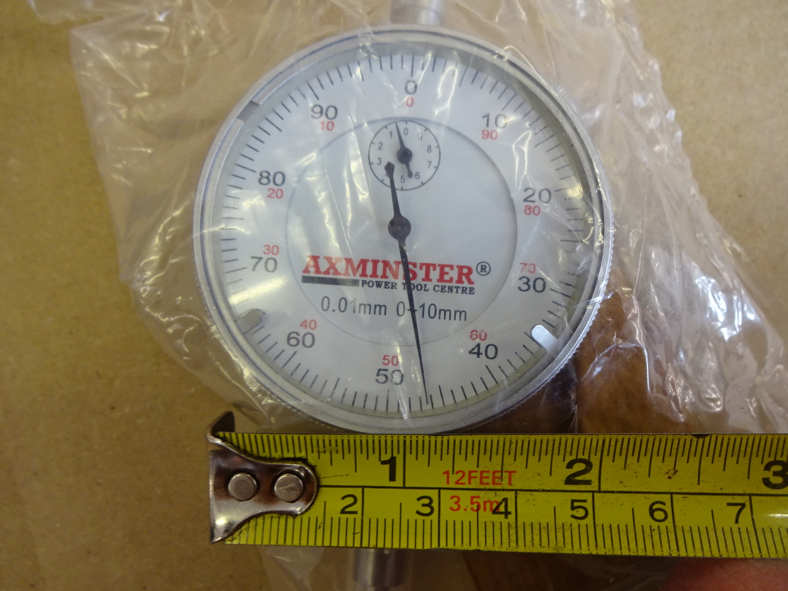 Dial test indicator metric 0-10m x 0.01" plunger type flat back | eBay
