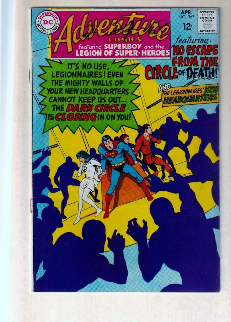 Adventure Comics Super Boy "Circle Of Death" #367 April 1968 Very Good ...