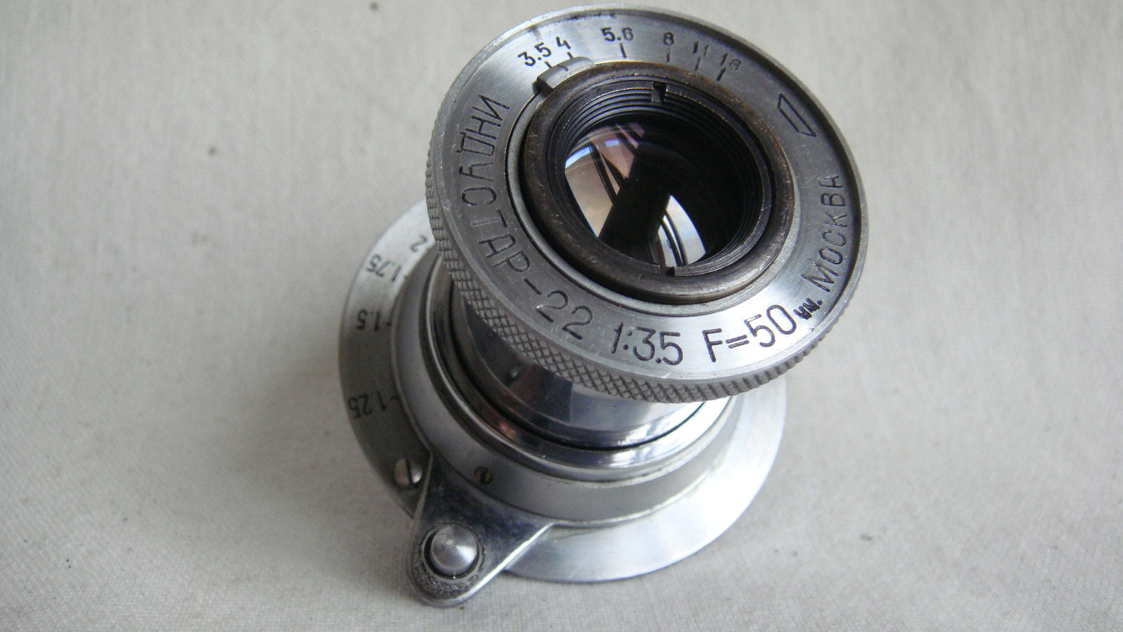 rare collapsible industar MOCKBA 22 3.5/50mm lens fits m39 RF zorki ...