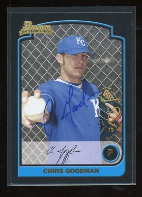 2003 Bowman CHRIS GOODMAN Signed Card autograph auto ROYALS GA TECH ...