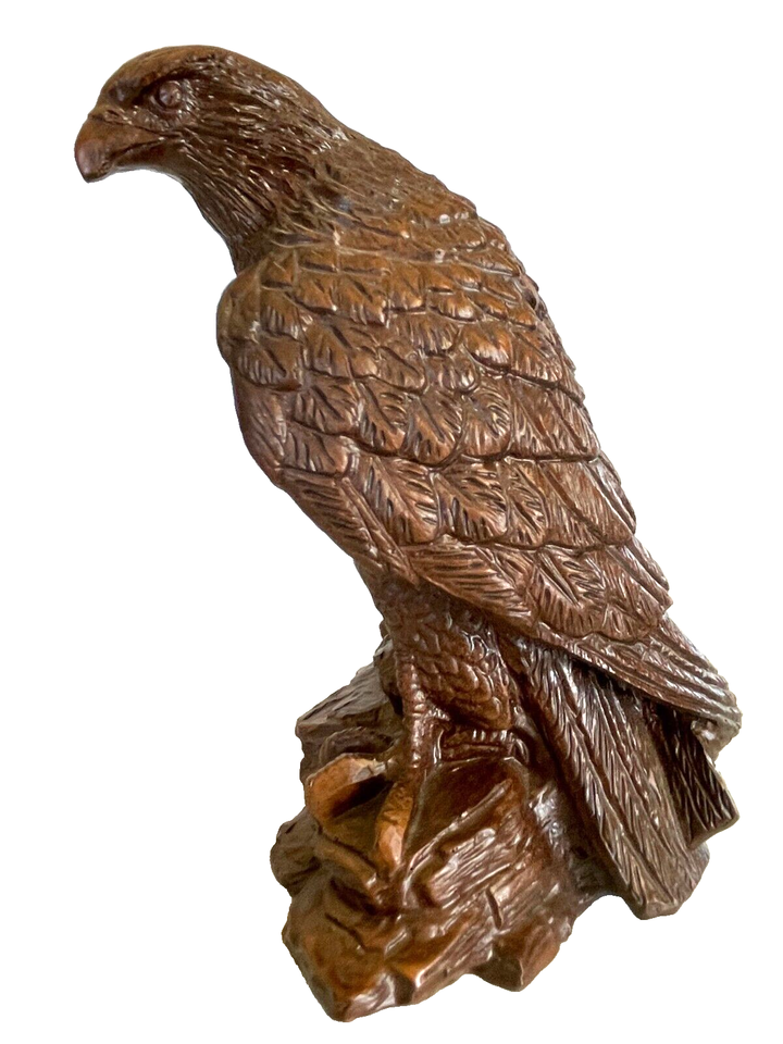 Vintage Red Mill Eagle Statue 71/2" Tall Handcrafted From Pecan Shell ...