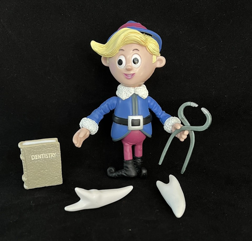 4" Memory Lane HERMEY DENTIST ELF Posable RUDOLPH Toy Book Bumbles ...