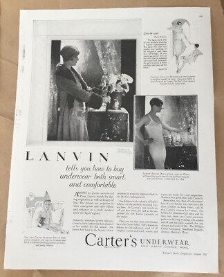 Carter's underwear Lanvin ad 1927 vintage print 20s art fashion Adolf ...