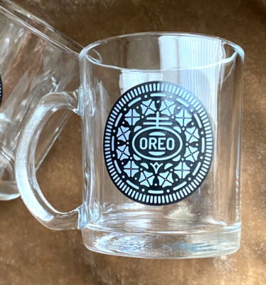 Oreo Cookies ~ Set of 3 Glass Mugs with Oreo Logo ~ EUC | eBay