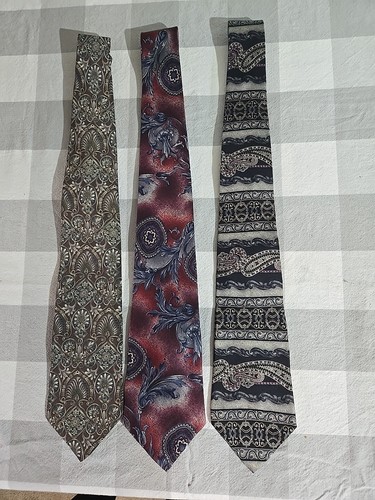 Zylos George Machado 100% Italian Silk Ties Lot Of 3 Made In USA | eBay