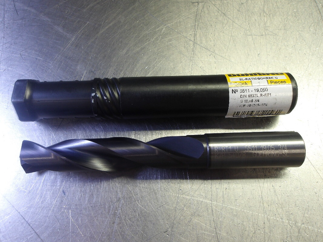Guhring 3/4" Coolant Thru Carbide Drill 20mm Shank 5511-19,050 ...