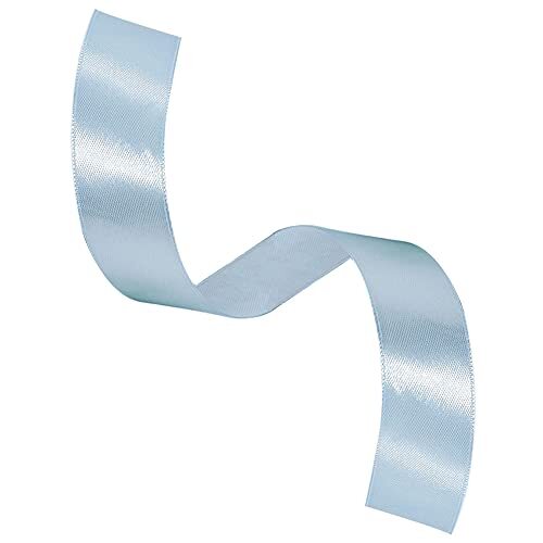 Solid Color Light Blue Satin Ribbon 1 Inches x 25 Yards Fabric Satin ...