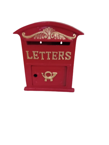 Retro Collection Red Post Box Wall Mounted Simple Design Mailbox in ...