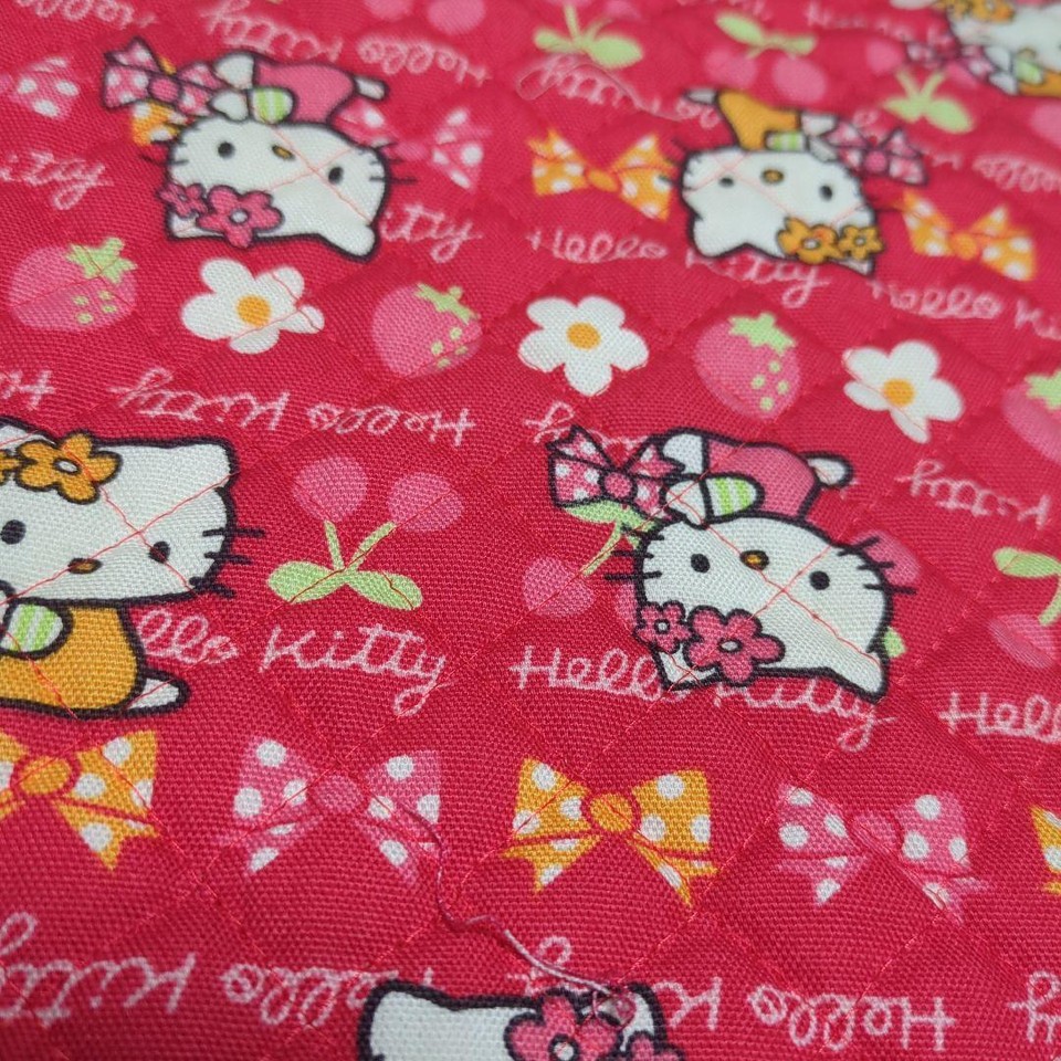 Sanrio Vintage m17 Osusowake Hello Kitty 2001 Quilting Torn Fabric ...