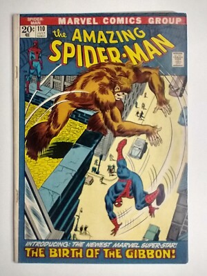 Marvel Comics Amazing Spider-Man #110 1st Appearance Gibbon; Final Stan ...