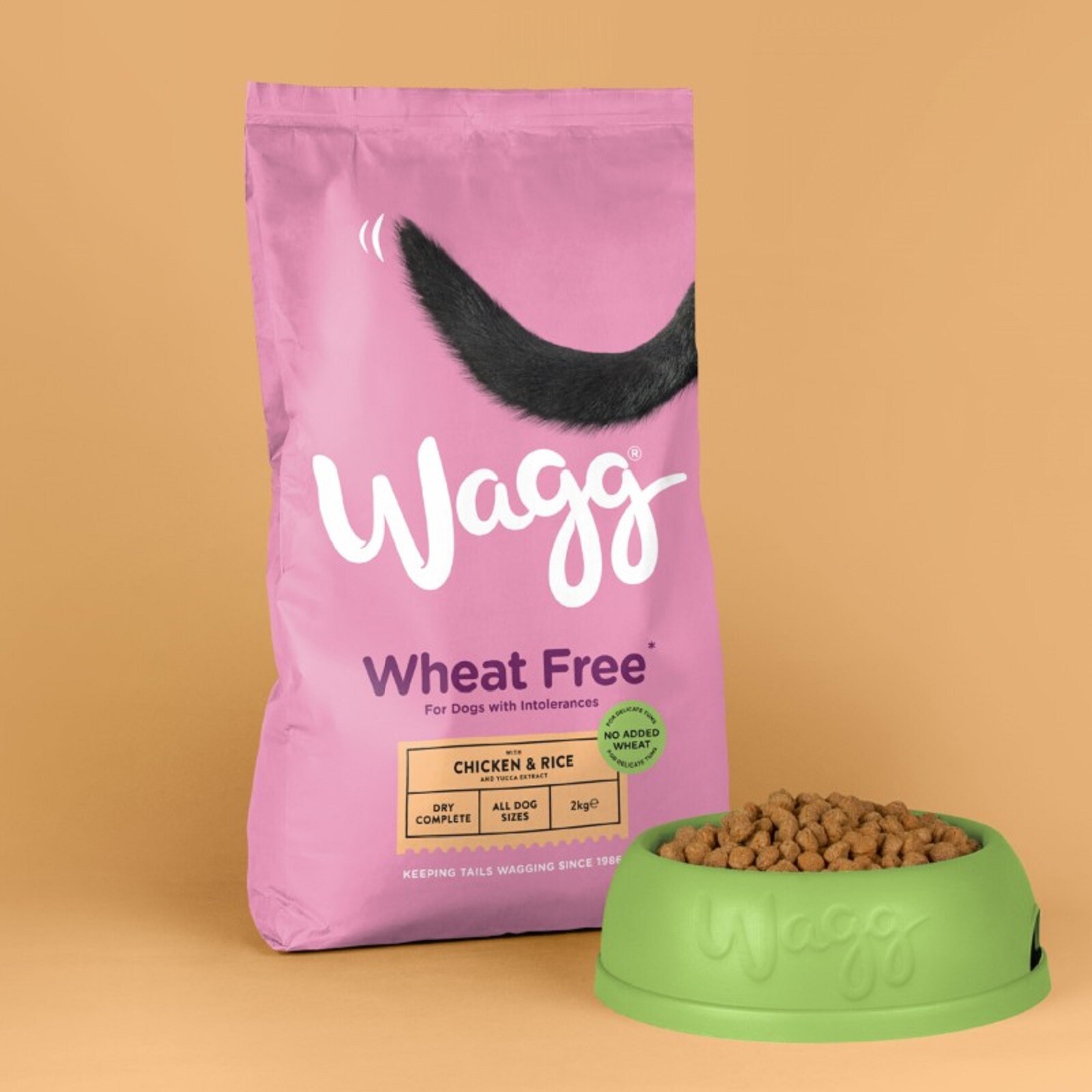 WAGG WHEAT FREE 2kg, 4kg, 12kg complete sensitive dog food bp chicken ...
