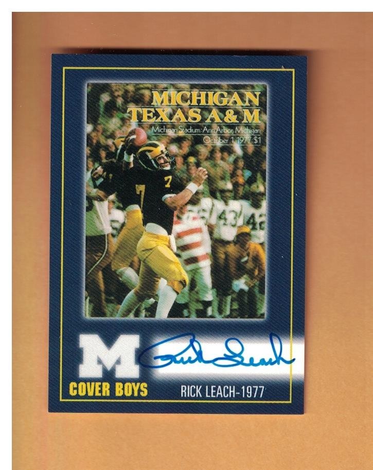 2003 TK Legacy Michigan Wolverines - Cover Boys Autographs Rick Leach # ...