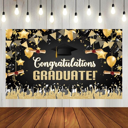 Congratulation Graduate Backdrop Graduation Party Background Banner ...