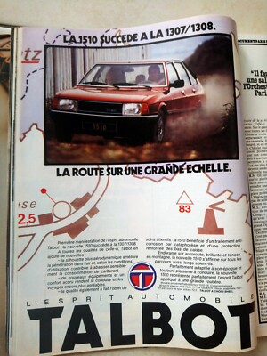 Publicité Vintage Advertising Auto TALBOT 1510 (Novembre 1979) | eBay