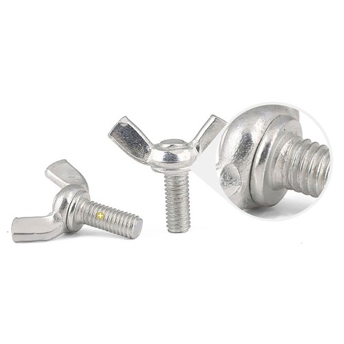 Thumb Screws Butterfly Wing Head White Zinc Plated Carbon Steel M4 M5 ...