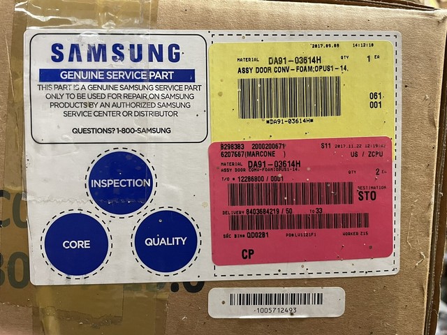 DA82-02497A Samsung A/s Assy-door Conv-foam OEM DA82-02497A for sale ...