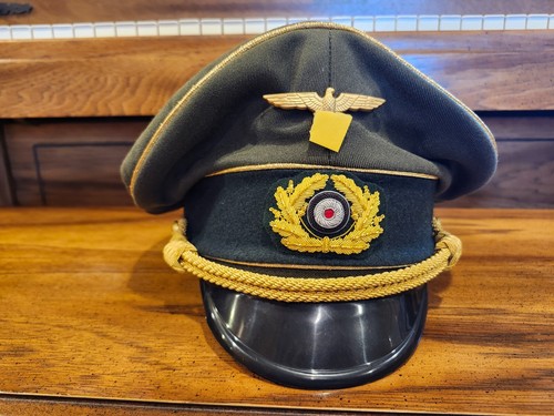 WW2 German General Field Marshal Visor Hat Cap Schirmutzen Reproduction ...