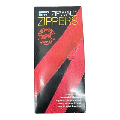 New Open Box (2-Pk) Zipwall Heavy-Duty Zipper HDAZ2 for Dust Barriers ...